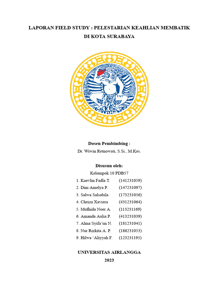 Laporan Field Study PDB57 Kel.10 | PDF