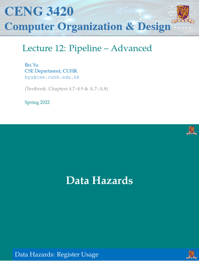 Lec12-pipeline-2-notes | PDF | Integrated Circuit | Manufactured Goods