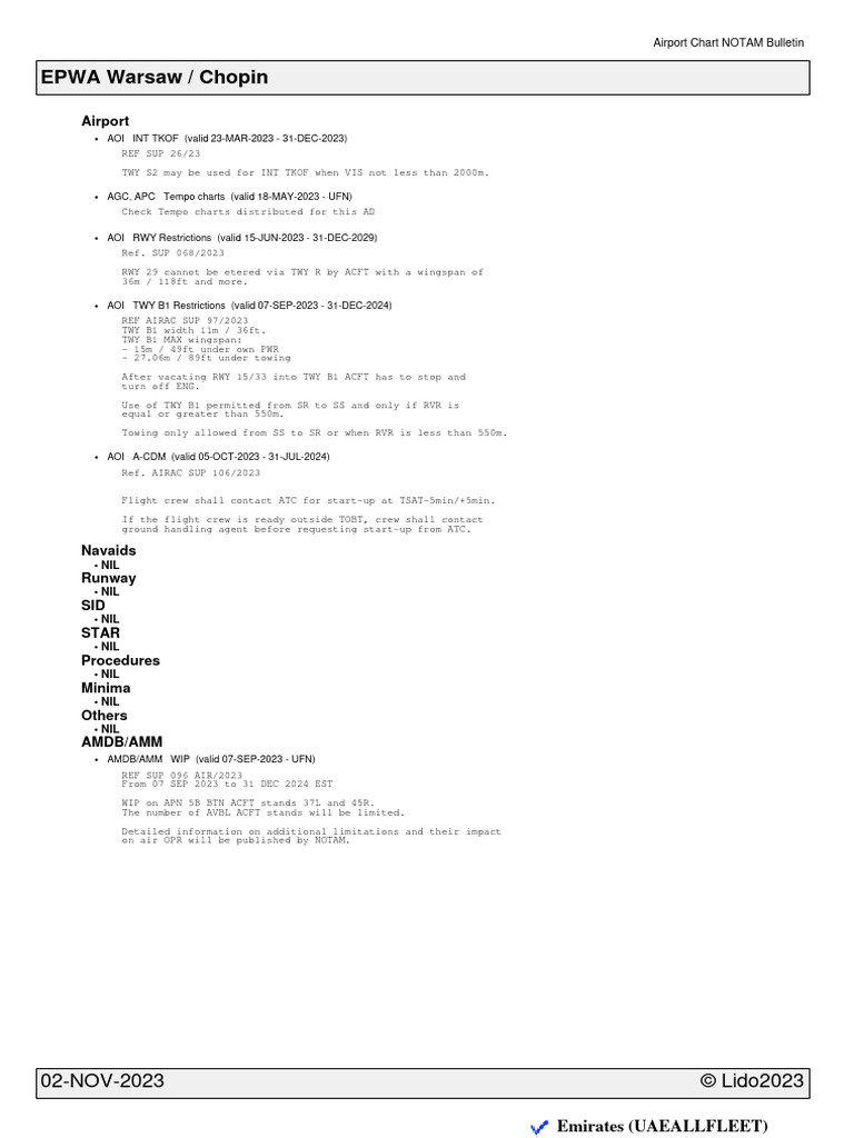 EPWA Airport Operations Guidelines | PDF | Transponder (Aeronautics ...