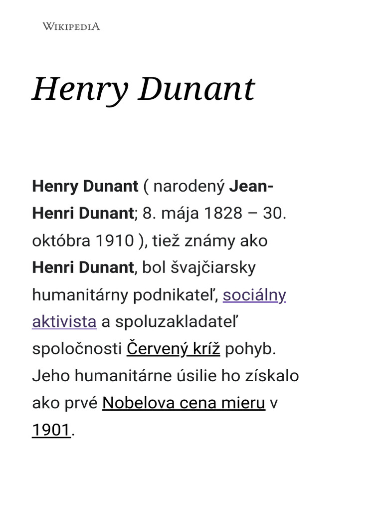 Henry Dunant | PDF