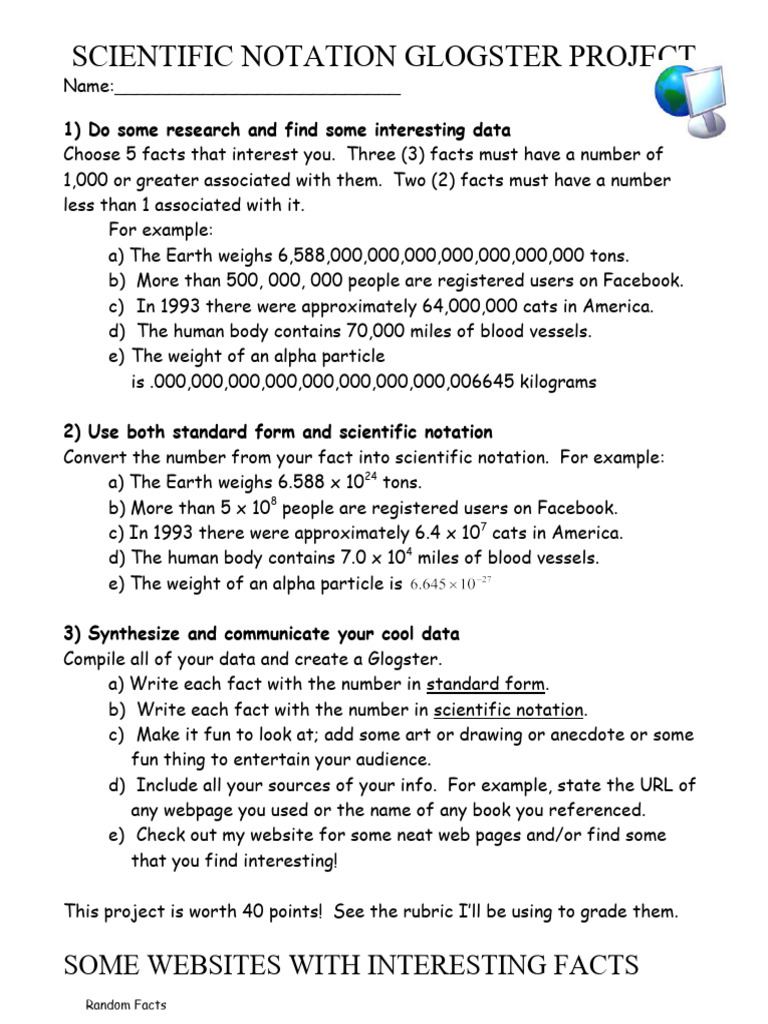 Scientific Notation Glogster Project | PDF | Hypertext | World Wide Web