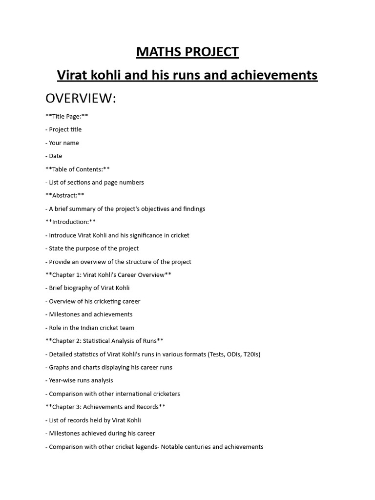 MATHS PROJECT (Overview) | PDF