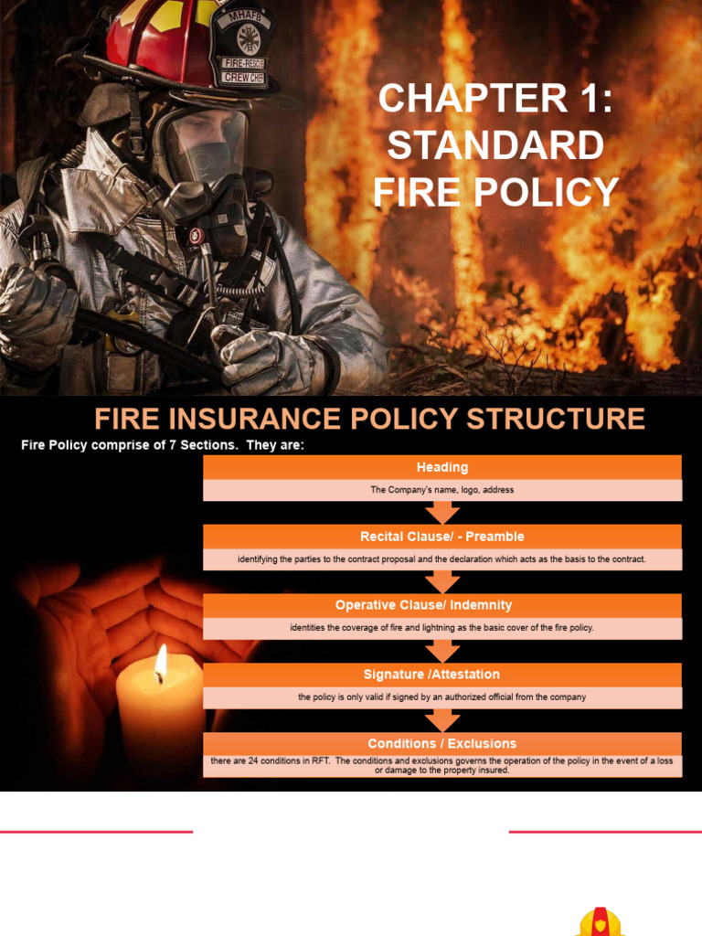 1-Introduction and 24 STNDT Fire Policy Condition Ins269 | PDF ...