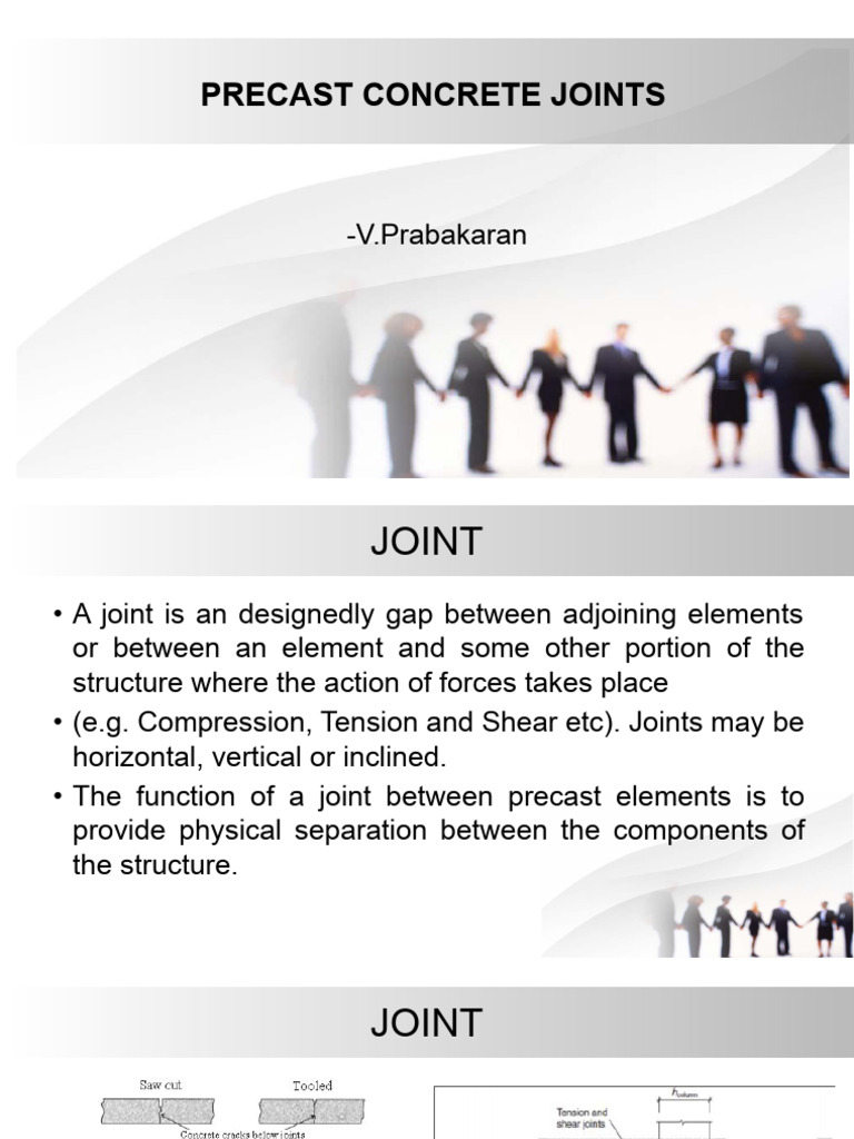 PRECAST CONCRETE JOINTS | PDF | Concrete | Precast Concrete