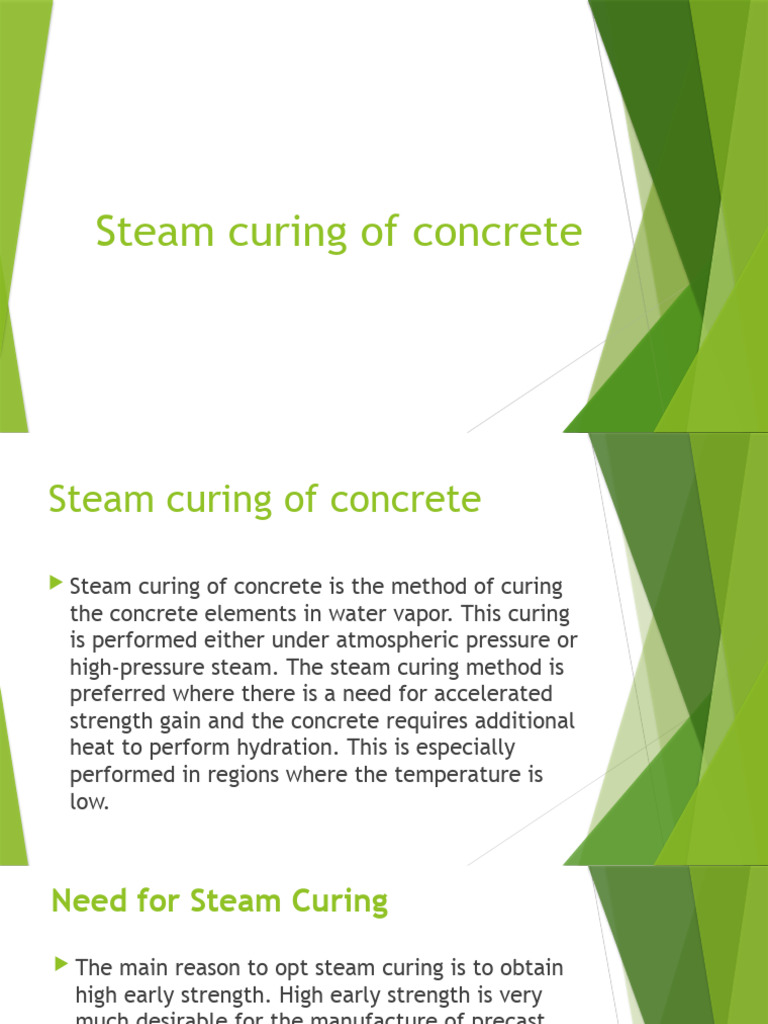 Steam Curing Methods for Concrete | PDF | Concrete | Steam