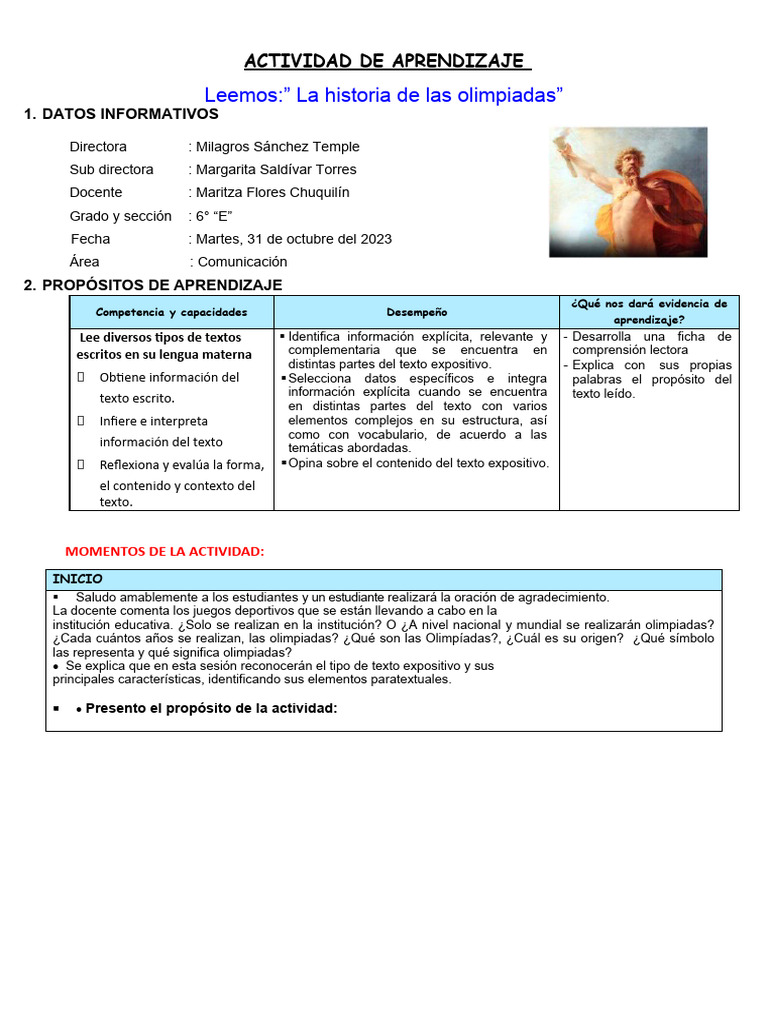 Ada D2 - 30-10 La Historia de Los Juegos Olimpicos Com | PDF