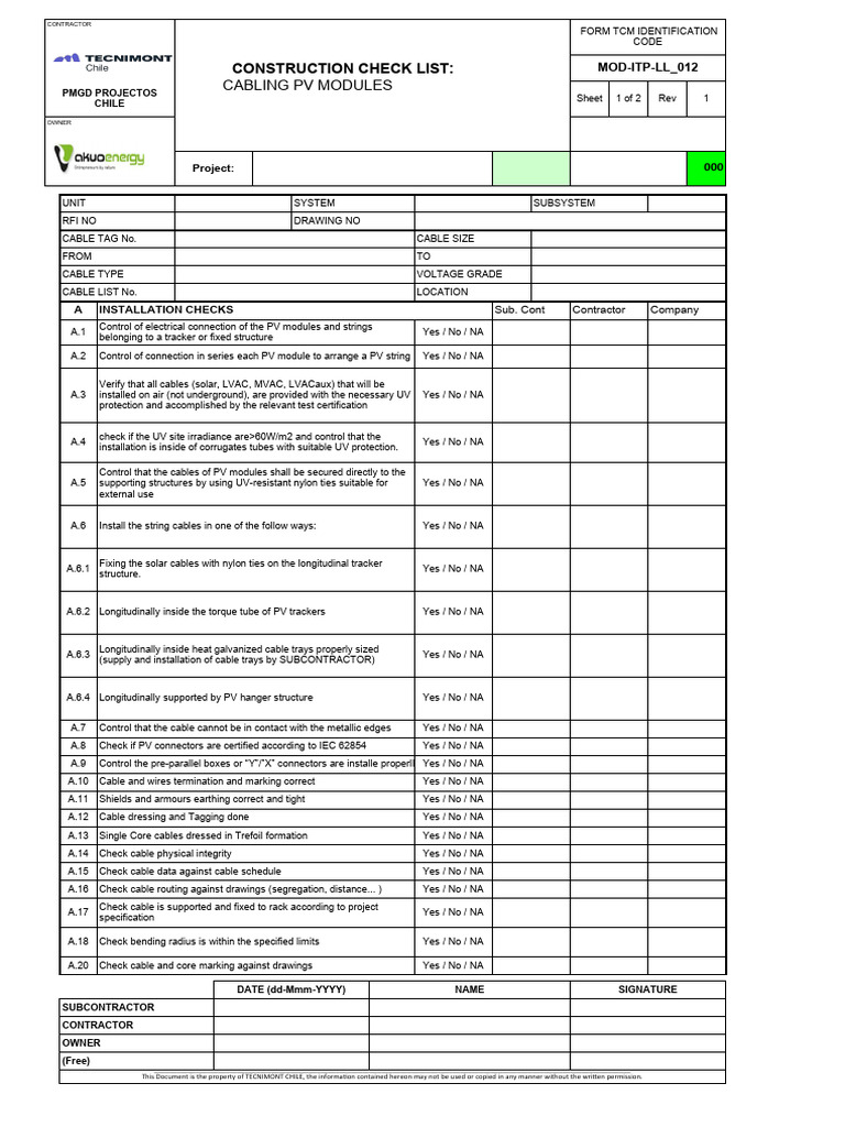 Mod-Itp-Ll - 012 - Cabling PV Modules | Download Free PDF | Solar Panel ...