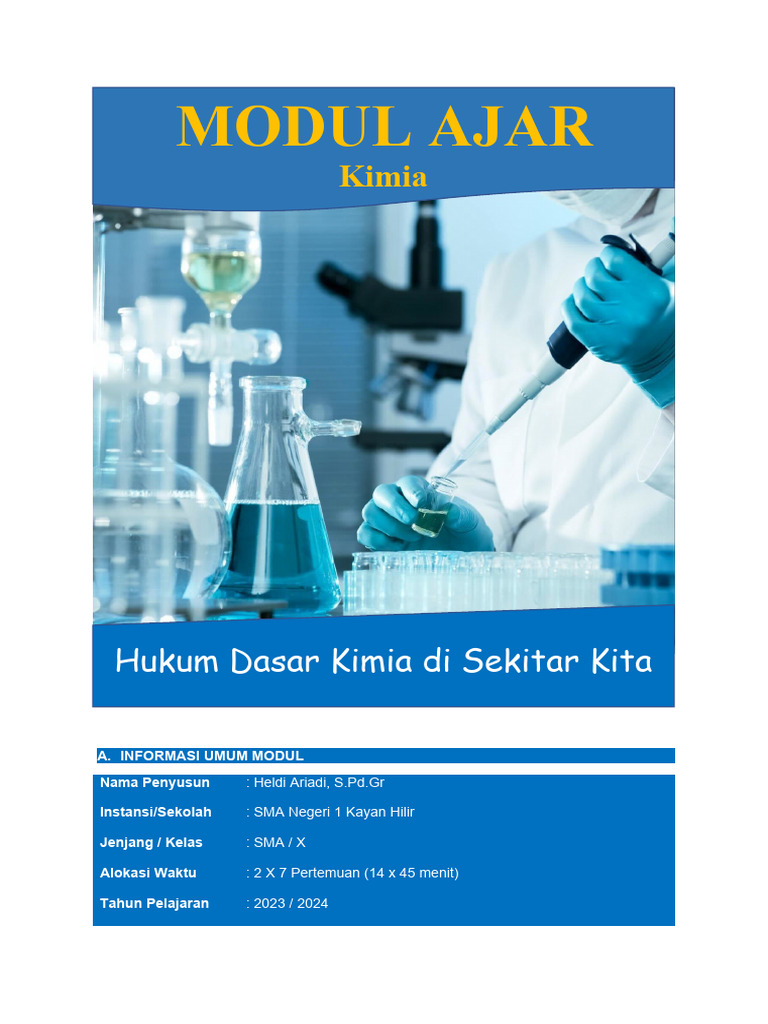 Hukum Dasar Kimia Di Sekitar Kita | PDF