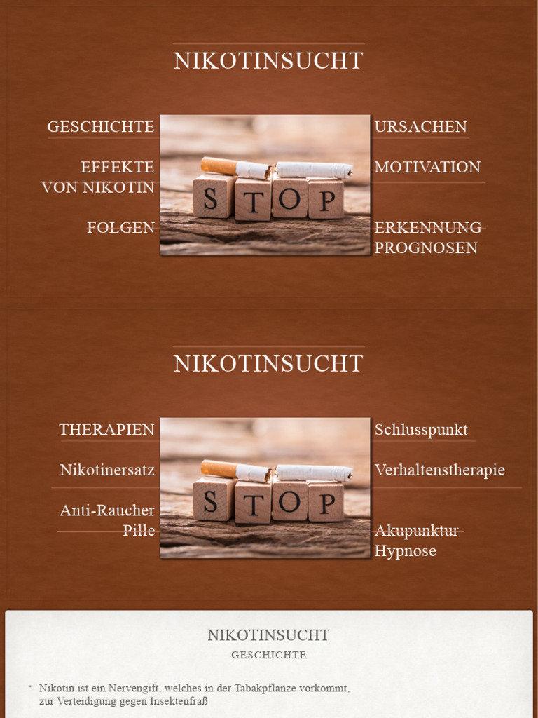 Nikotinsucht Powerpoint | PDF