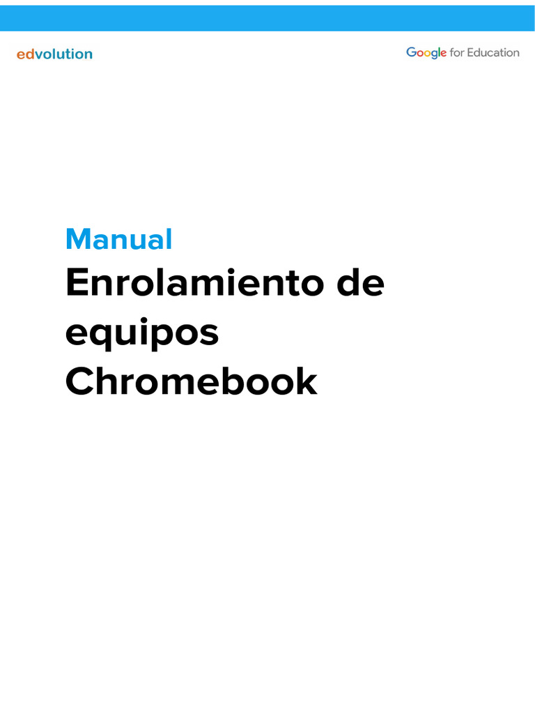 Manual de Enrolamiento de Chromebook | PDF
