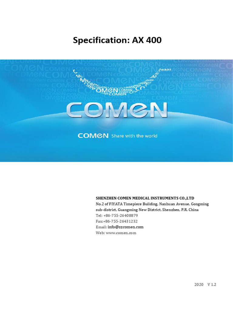AX 400 Anesthesia Machine Specs | PDF | Respiration | Pulmonology
