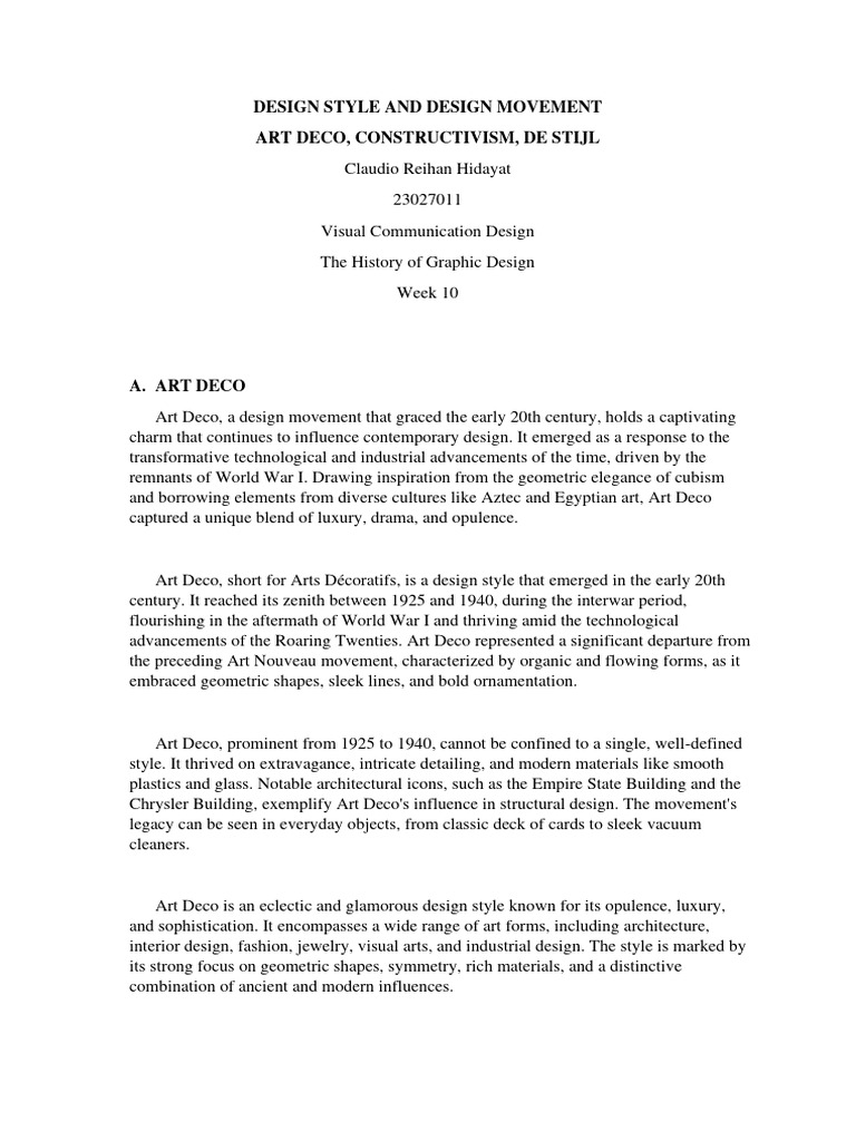 Week 10-Design Style and Design Movement | Download Free PDF | Style