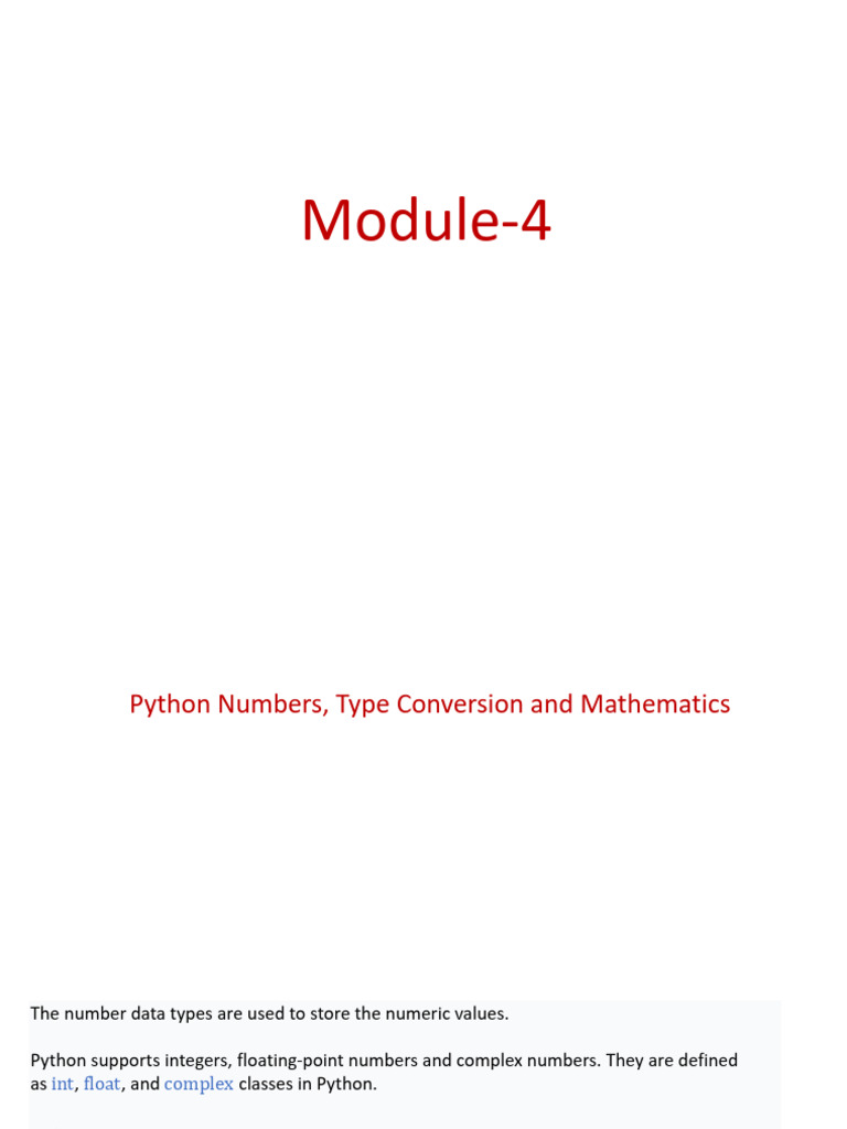 Python Numbers and Data Structures Guide | PDF | Data Type | Matrix ...