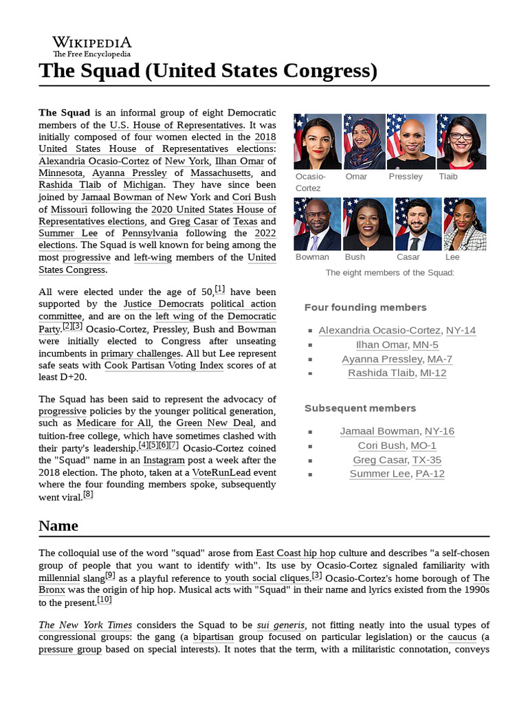 The Squad (United States Congress) | PDF | Politics Of The United ...