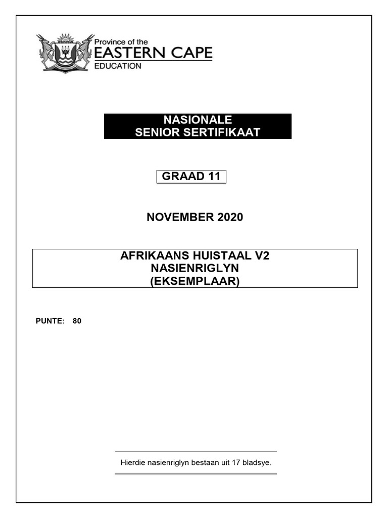 Afrhl p2 Gr11 Memo Nov2020 D | PDF