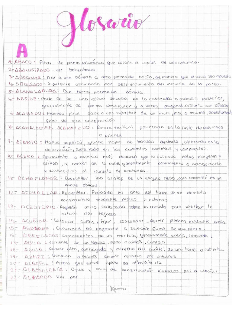 Glosario de Arquitectura | PDF