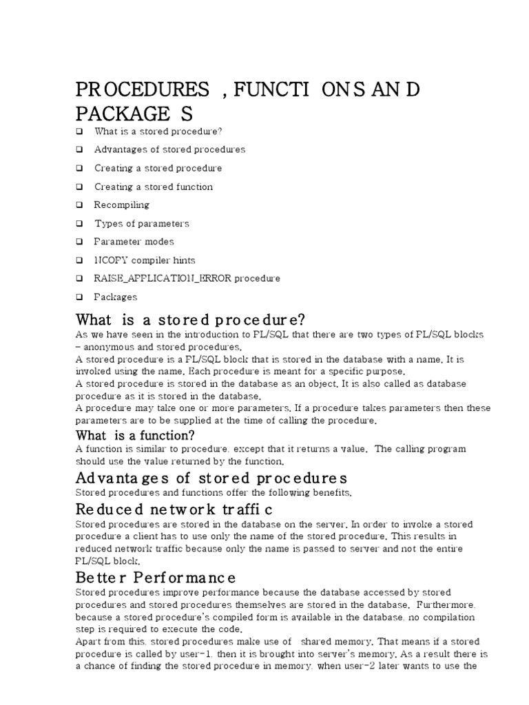 Procedures Pdf Parameter Computer Programming Subroutine 0918