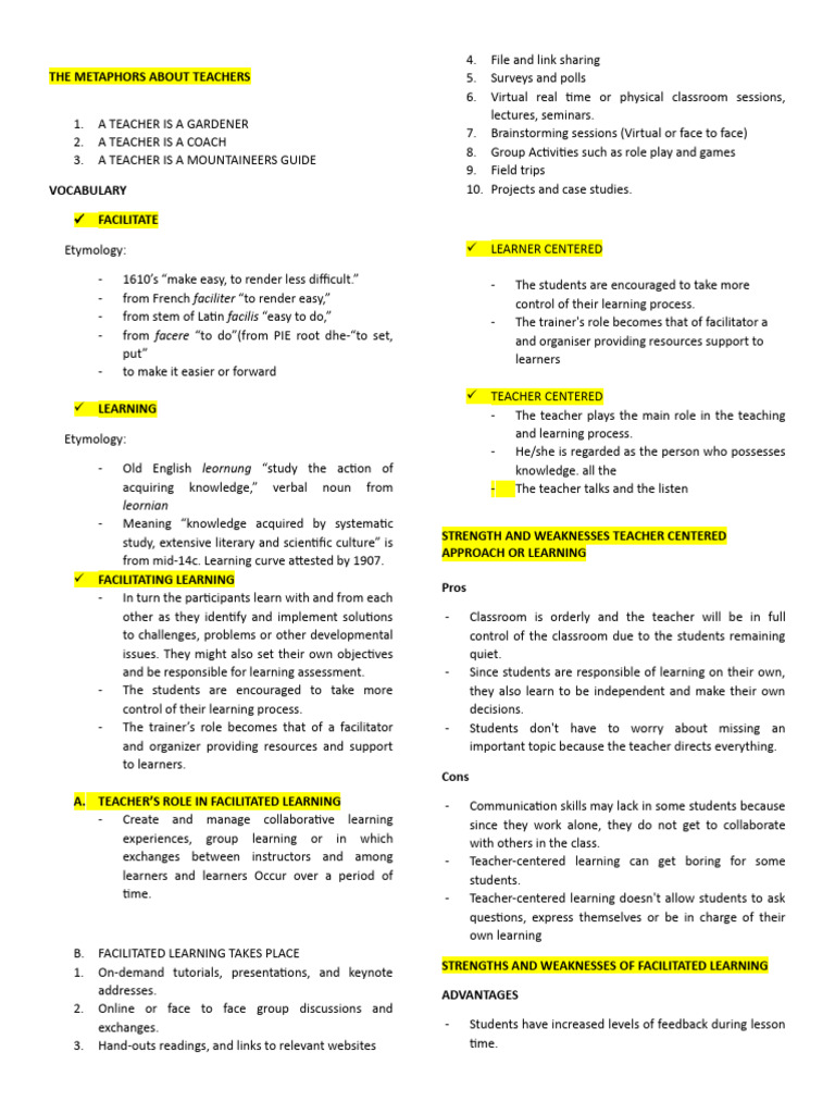 Module - Gonzales - Facilitating Learning | PDF | Learning | Mentorship