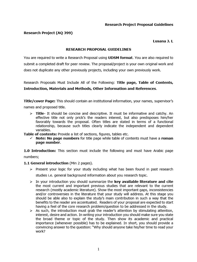 Research Proposal Guidelines | PDF | Methodology | Hypothesis