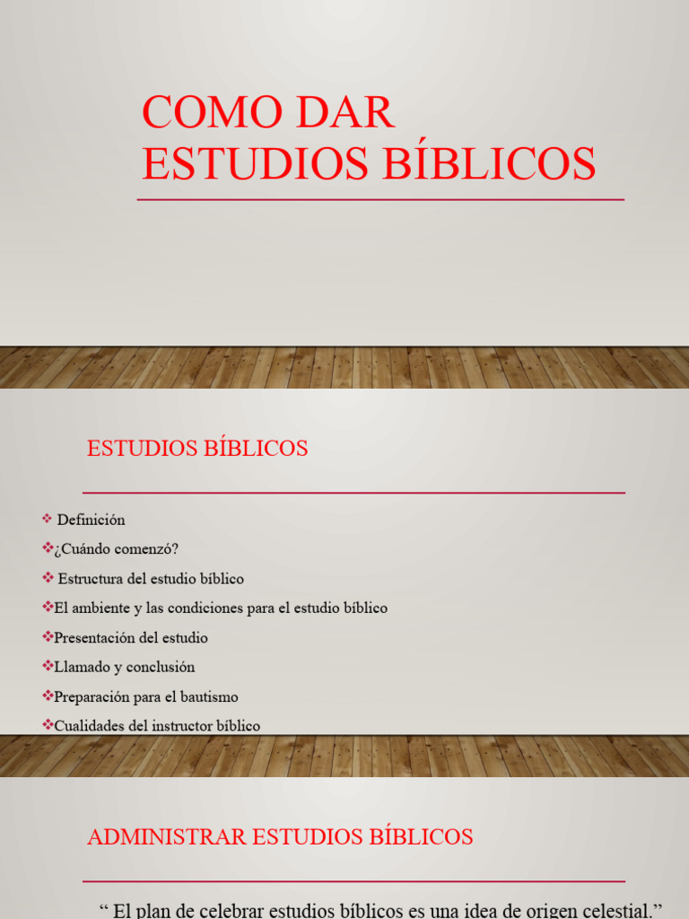 Cómo Dar Estudios Bíblicos Efectivos | PDF | Biblia | Creencia ...