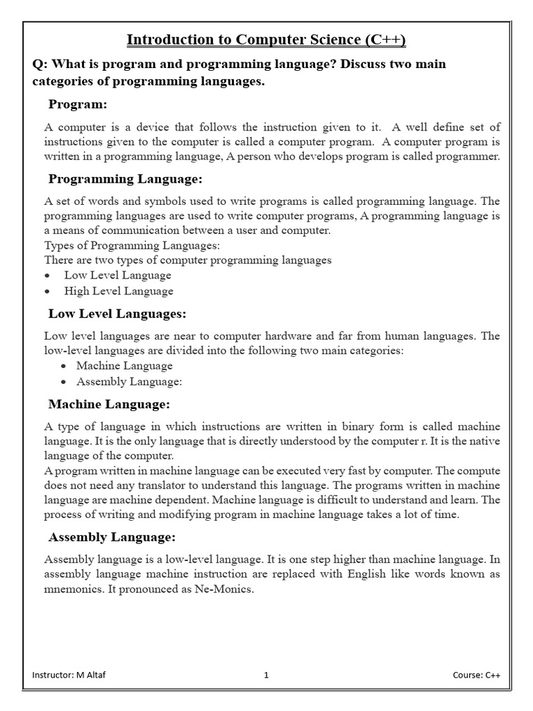 C++ Lecture 2 | PDF | Programming Language | Computer Program C++ Lecture 2 | PDF | Programming Language | Computer Program