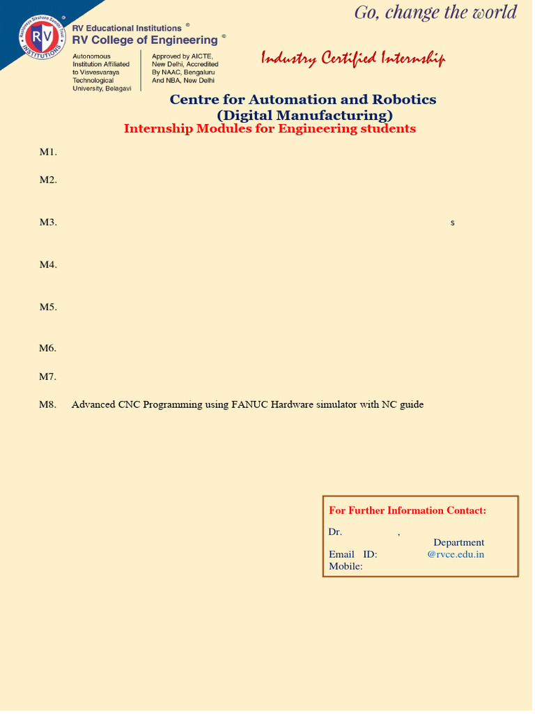 19-Robotics Internship Brochure | PDF