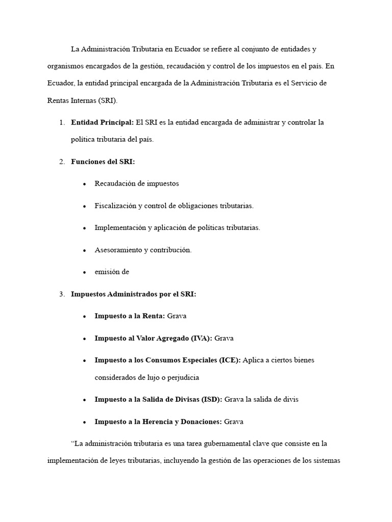 La Administración Tributaria | PDF | Impuestos | Impuesto sobre la renta