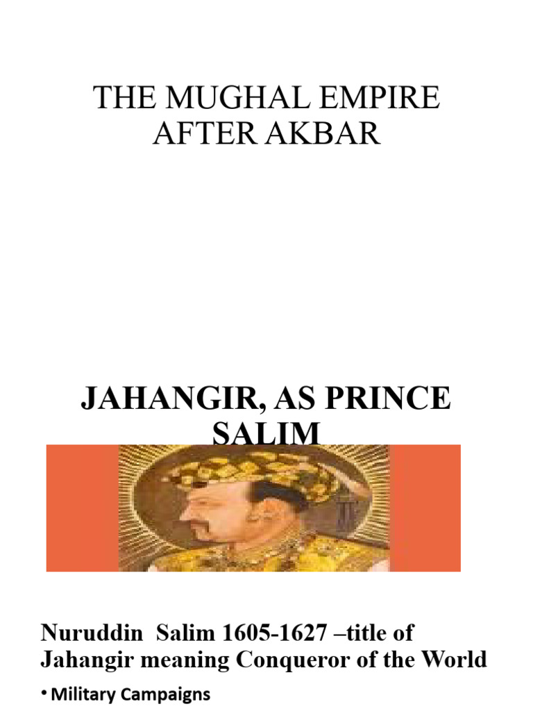 7the Mughal Empire After Akbar 1 | PDF | Mughal Empire
