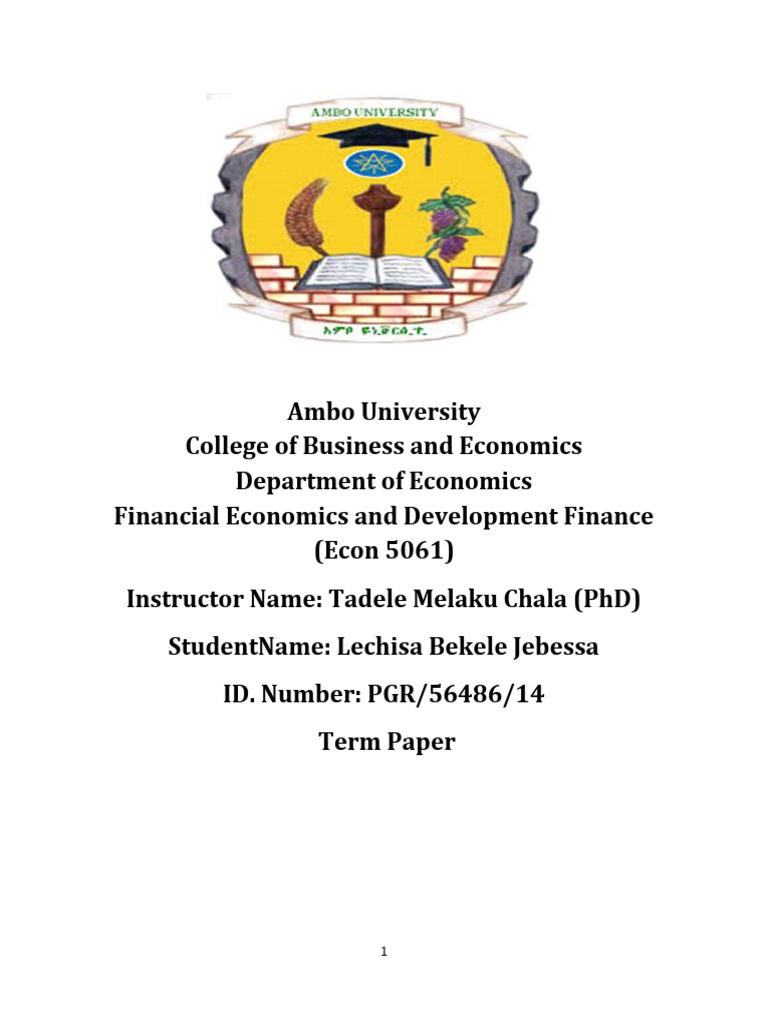 Financial Economics | PDF | Microfinance | Banks