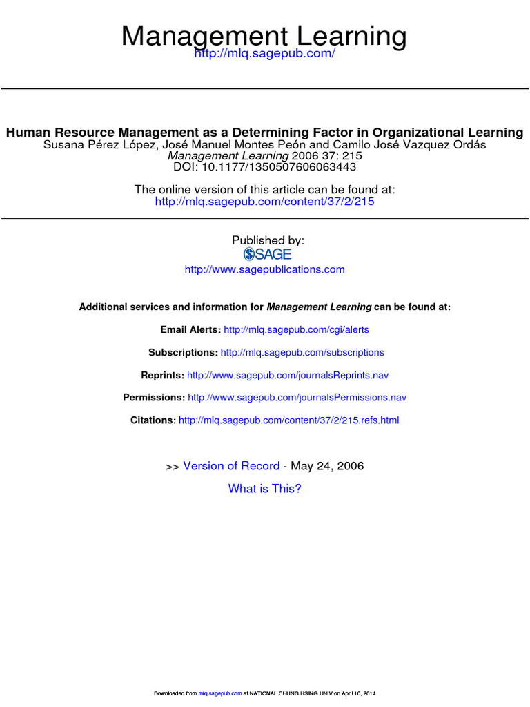 lopez2006 | PDF | Human Resource Management | Validity (Statistics)