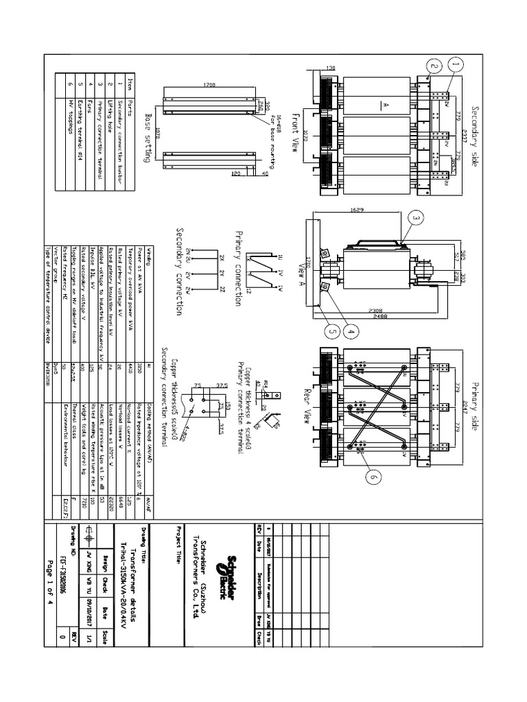 Transformer Technical Specifications | PDF