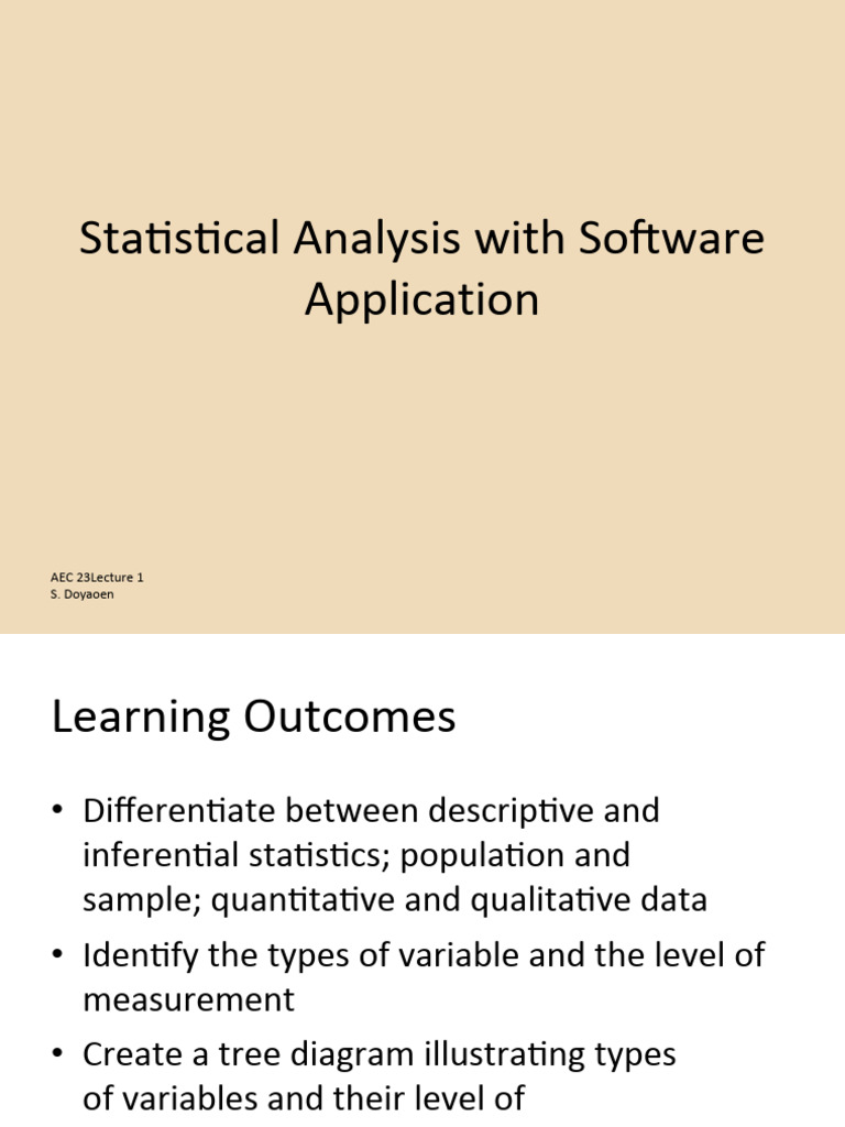 STATISTICAL | PDF | Statistics | Level Of Measurement