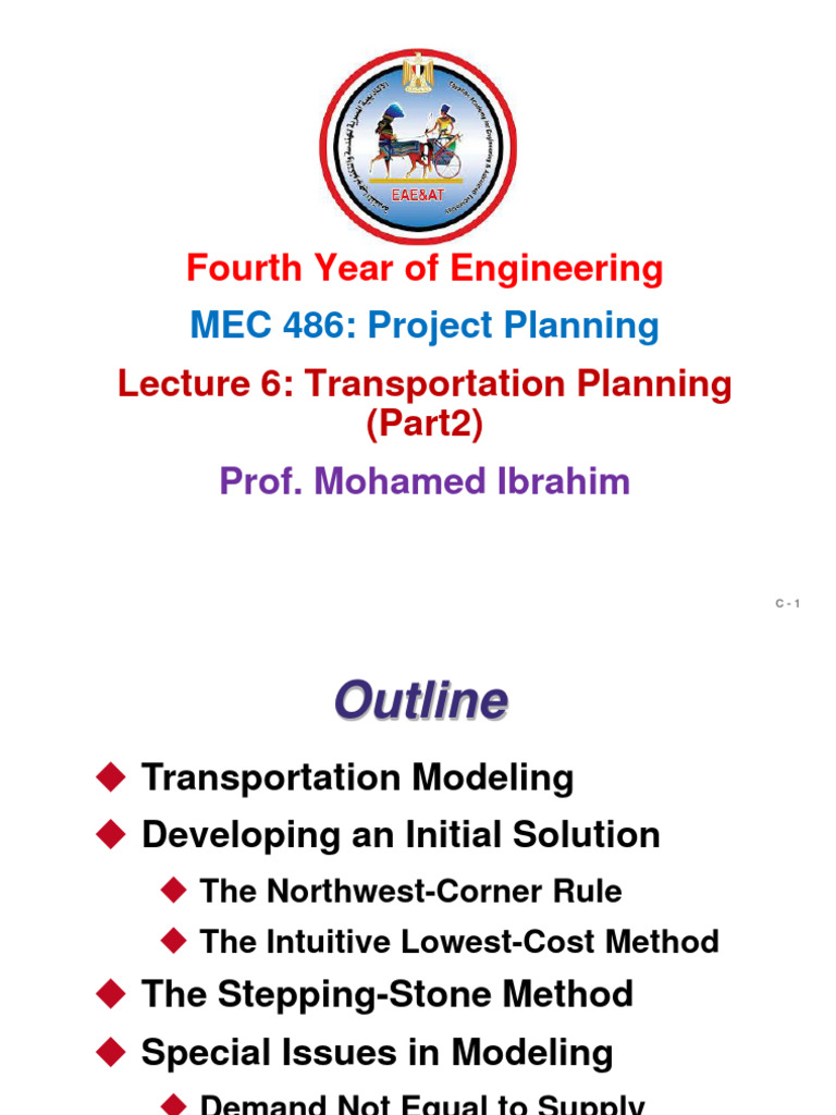 Lecture 6 Transportation - Model2 | PDF | Mathematical Optimization ...