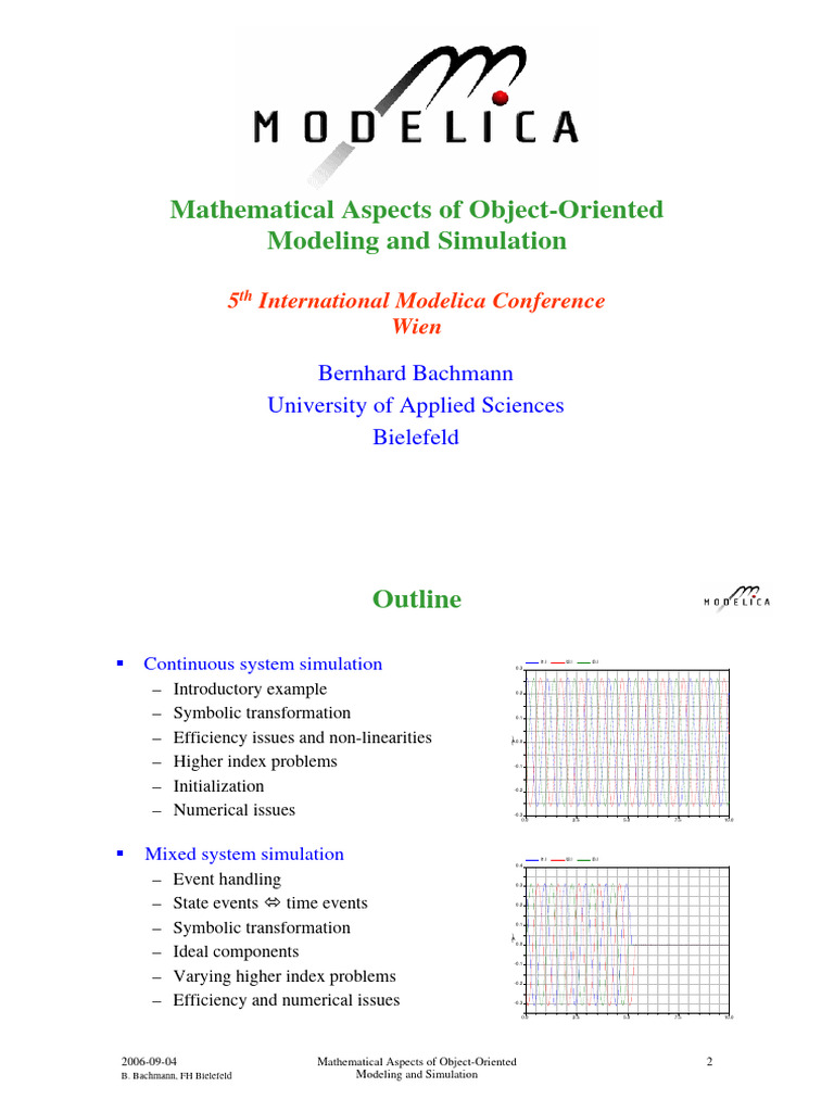 Mathematical Aspects of Object-Oriented Modeling and Simulation | PDF | Mathematics ...