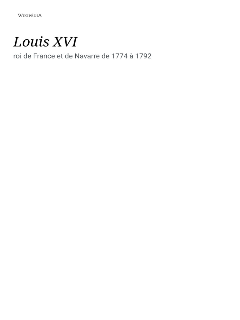 Louis XVI | PDF | Marie-Antoinette | Révolution française