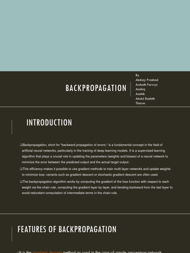 Understanding Backpropagation in Neural Networks | PDF