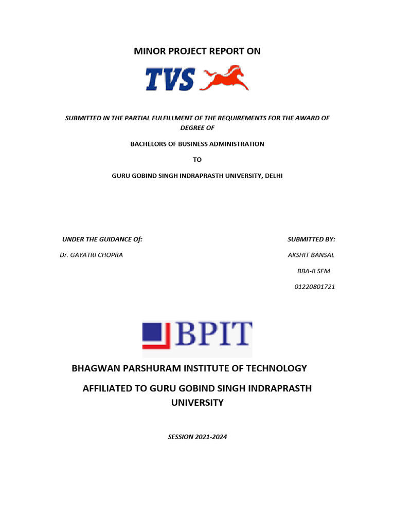 Minor Project Report Complete | PDF | Skewness | Corporate Social ...