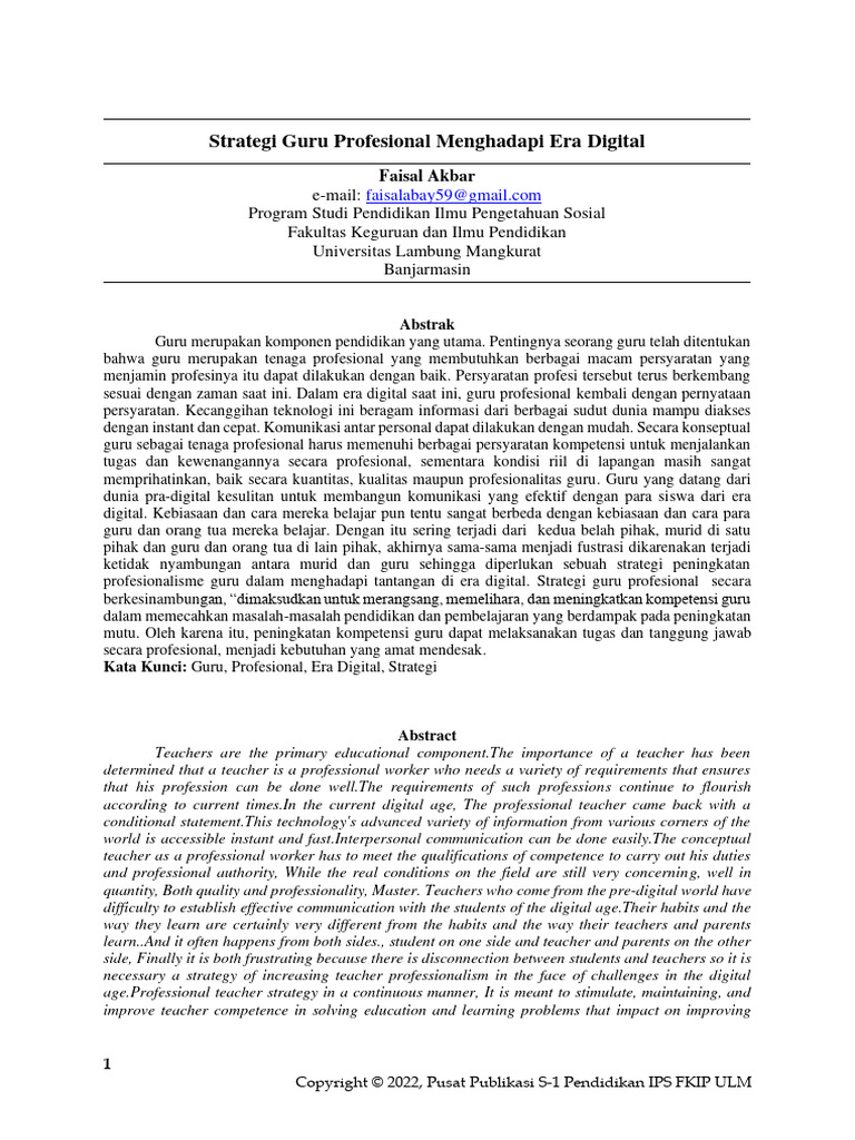 Faisal Akbar, Profesi Pendidikan | PDF | Ilmu Sosial | Kesehatan Holistik