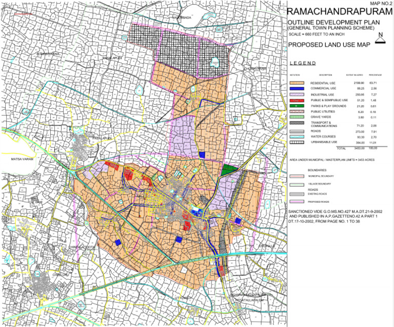 Ramachandrapuram Master Development Plan Map | PDF