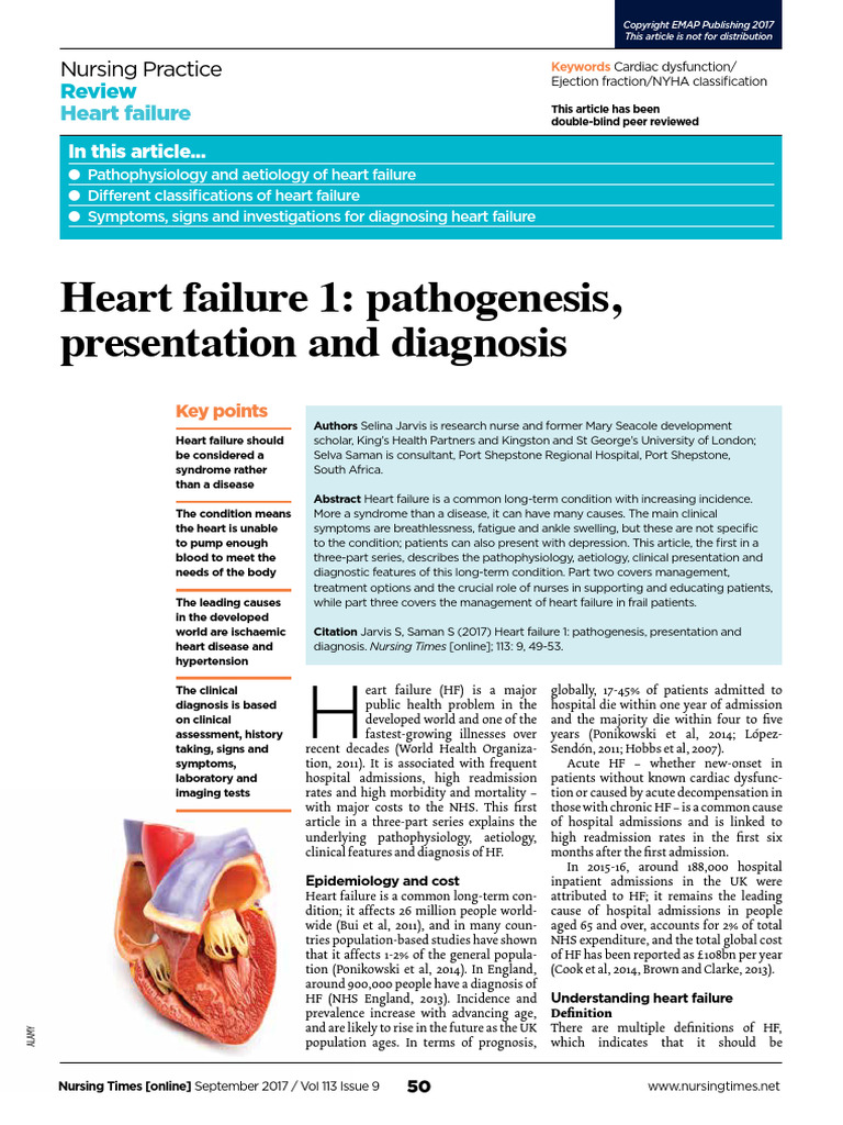 Heart Failure Pathogenesis Presentation and Diagnosis | PDF ...