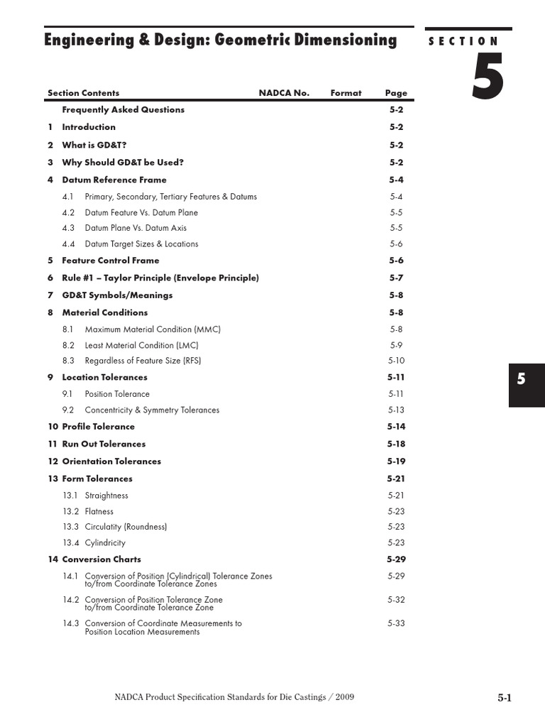 NADCA_GDT_2009 | PDF | Engineering Tolerance | Geometry