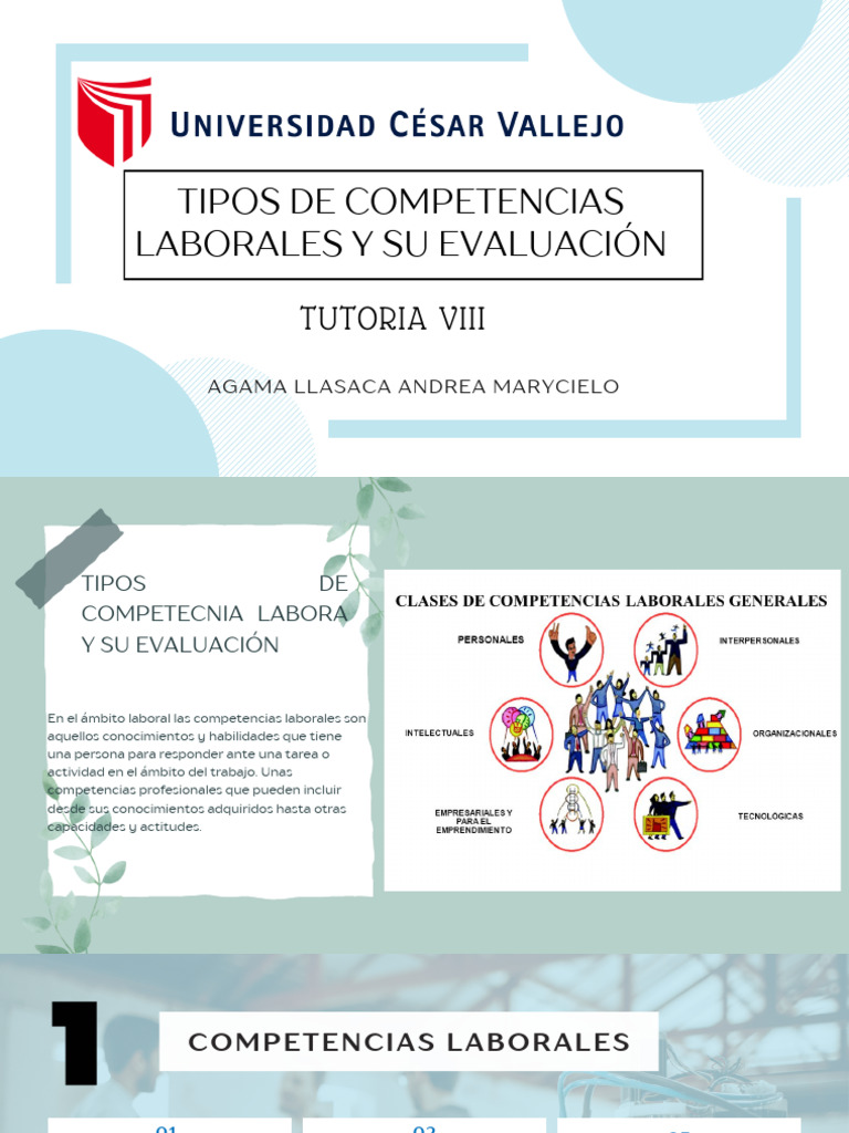 SESIÓN 9 - Tipos de Competencias Laborales y Su Evaluación | PDF | Evaluación | Cognición