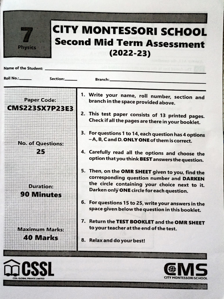 Class 7 Physics | PDF | Mirror | Reflection (Physics)