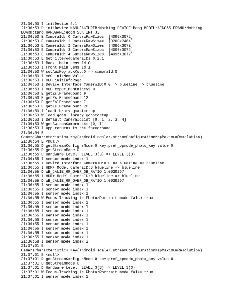 Log 20231105 | PDF | Computing | Mobile Computers