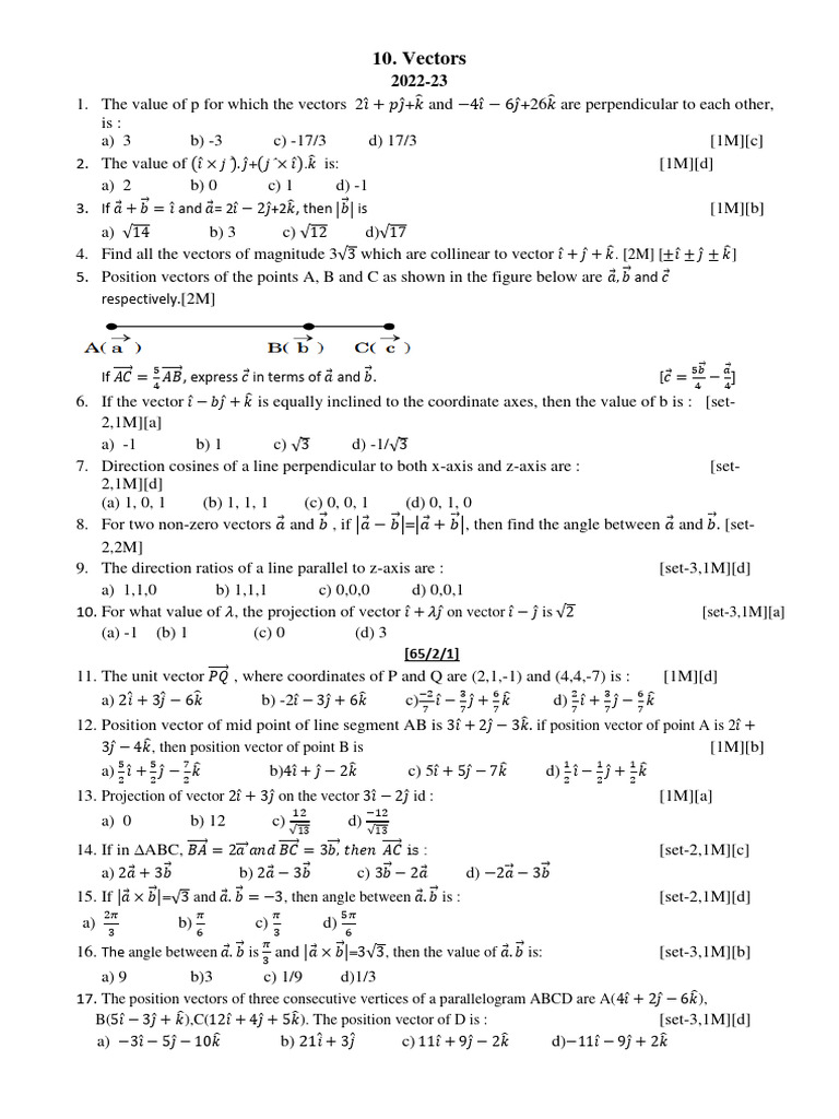 VECTORS | PDF | Euclidean Vector | Perpendicular