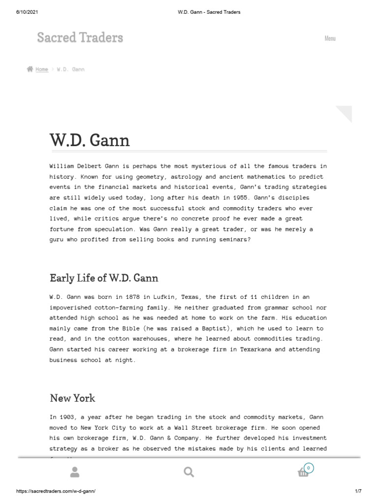 W.D. Gann - Sacred Traders | PDF | Market (Economics) | Economies