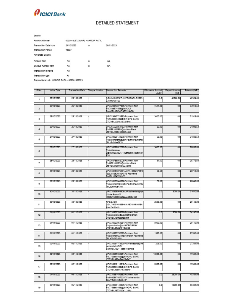 OpTransactionHistory08 11 2023 | PDF | Payments | Banks