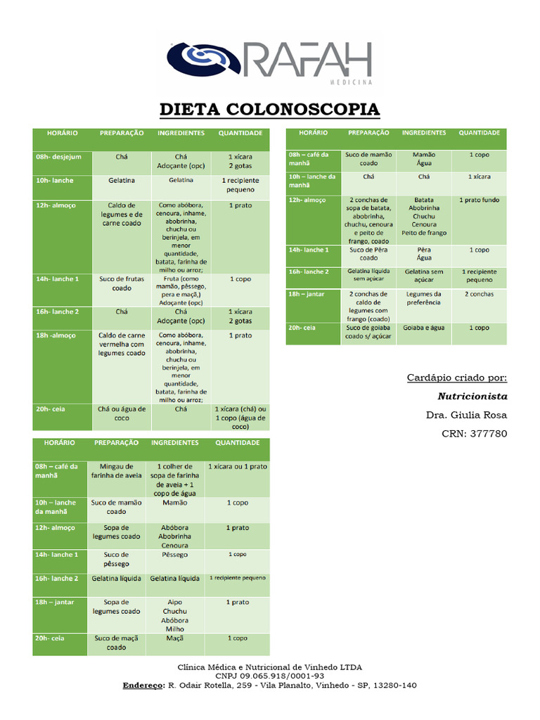 Dieta Colonos | PDF