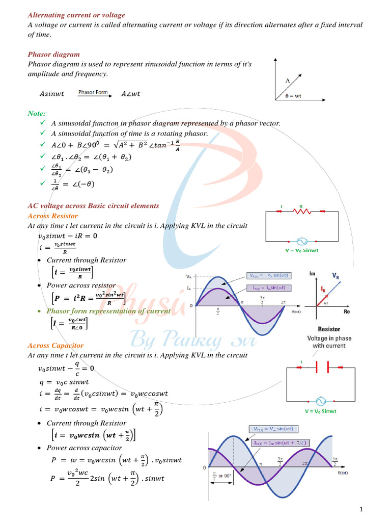 AC Circuits and Phasor Diagrams | PDF | Electrical Impedance | Transformer