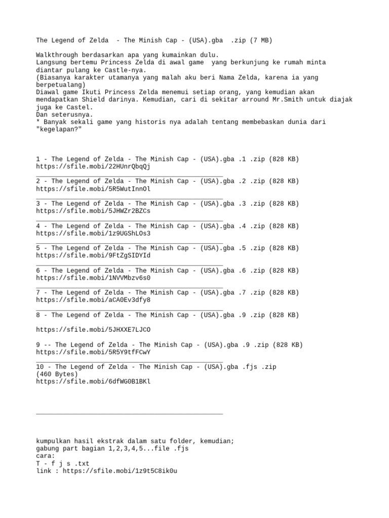 The Legend of Zelda - The Minish Cap - USA .Gba | PDF
